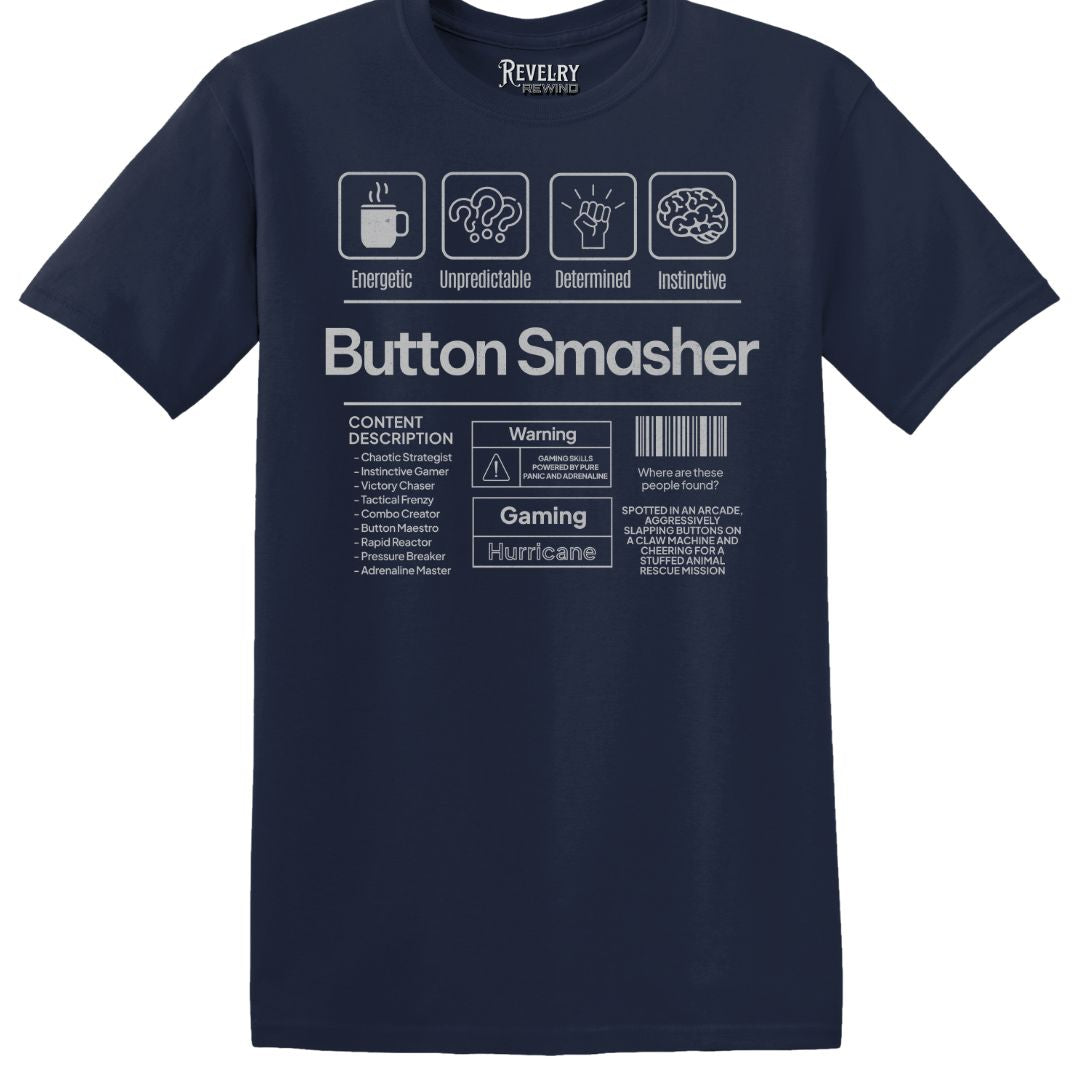 Button Smasher T-Shirt - Funny Gamer Definition Tee – Revelry Rewind